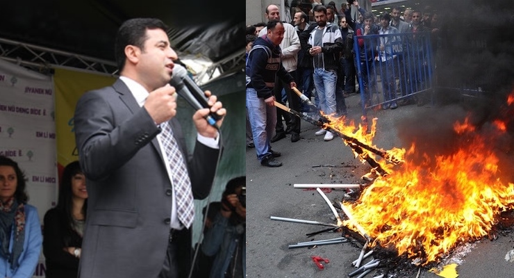Demirtaş, HDP bayraklarını yakanlara seslendi: Onlar hırsızlık ...